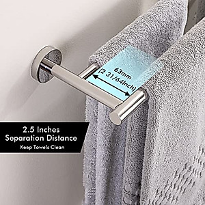 KES 23.6-Inch Double Towel Bar SUS304 Stainless Steel Bathroom Kitchen Towel Holder Dual Towel Rail Rustproof Wall Mount Polished Finish, A2001S60