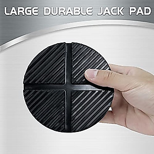 TONDA Floor Jack Rubber Pad, Universal Jack Pad Adapter, Pinch Weld Side Frame Rail Protector, 2 Packs
