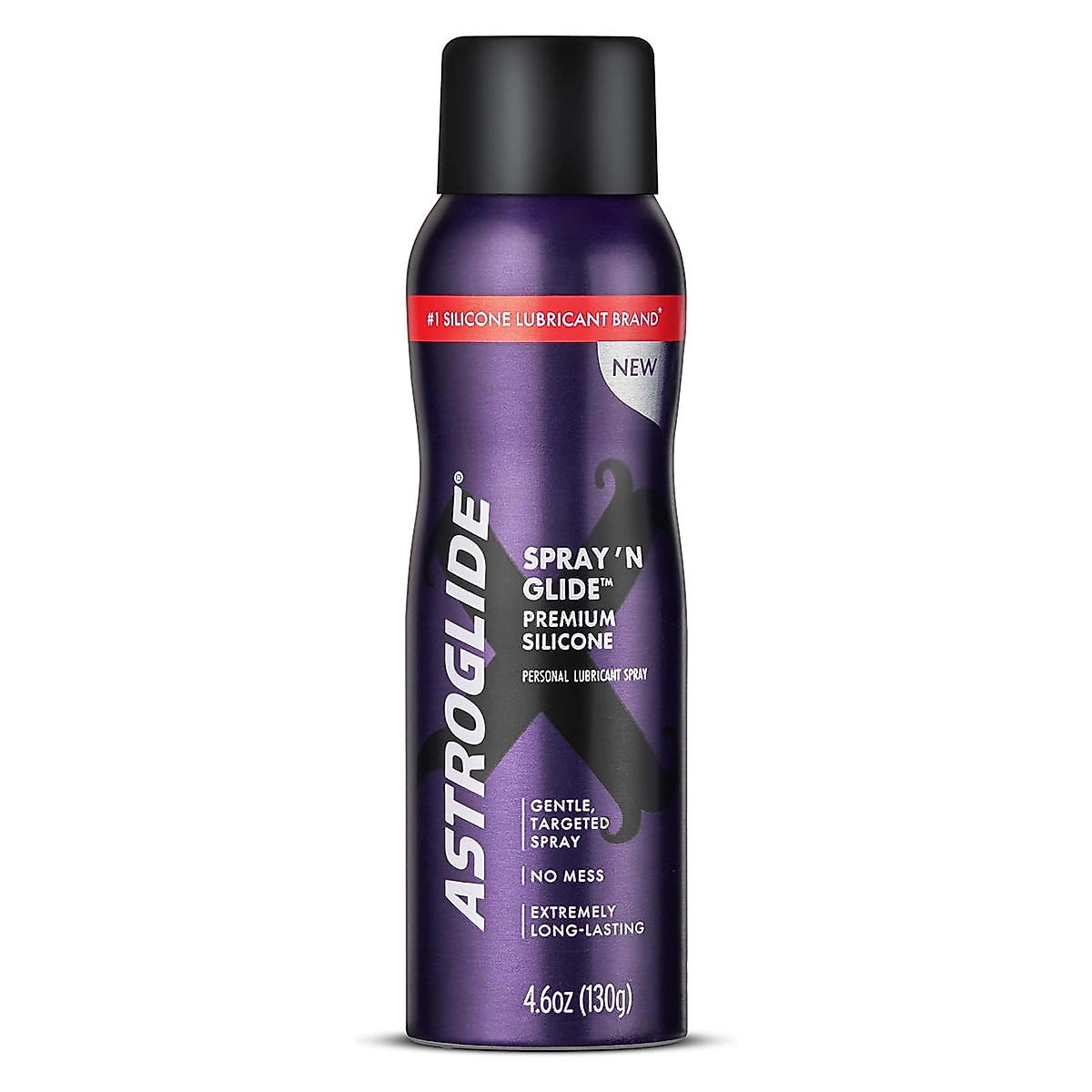 Astroglide Silicone Spray Lube (4.6oz), X Spray 'n Glide Personal Lubricant, Sex Lube, Less Mess & Silky Smooth, Waterproof for Water Play