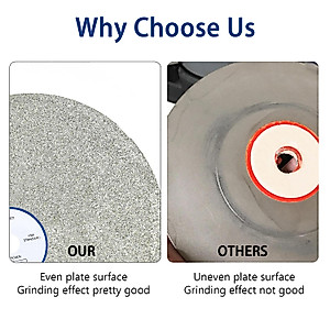 SCOTTCHEN Diamond Grinding Wheel Disc 8" x 1/2" Arbor Hole 60 Grit Abrasive Flat Lap Wheel Sanding Disc for Granite Marble Gem - 1pack