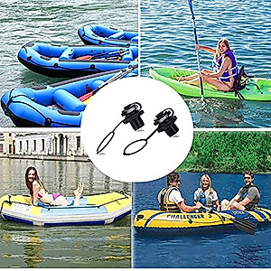Inflatable Boat Air Valve,2PCS Inflatable Boat Spiral Air Plugs One-Way Inflation Replacement Screw for Inflatable Boat