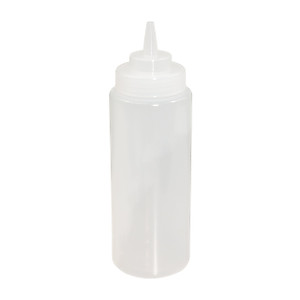 Crestware SB24CW (1 dz.) Squeeze Wide Mouth Bottle (1 Dozen), 24 oz, Clear