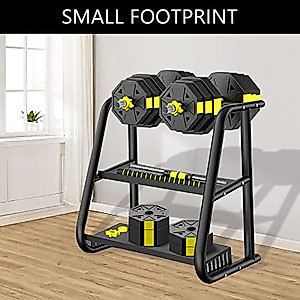 Adjustable Weights Dumbbells Set,Non-Rolling Adjustable Dumbbell/BarbellSet, Free Weights Dumbbells Set With Connecting,Hexagon,Dumbbell Weights Set for Home Gym, Fitness Equipment for Men Women (20lbs)