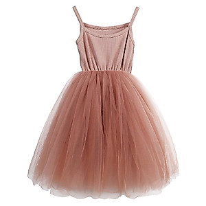 LYXIOF Toddler Tutu Dress Baby Girls Tulle Sleeveless Princess Party Sundress Pink 4 Years