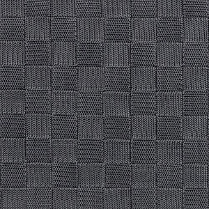 Sorbus Storage Box Woven Basket Bin Container Tote Cube Organizer Set Stackable Storage Basket Woven Strap Shelf Organizer Built-In Carry Handles (Woven Lid Baskets - Gray)