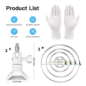 Universal Outdoor Camera Mount for Arlo Pro 5SS/Pro 4/Pro 3/Ultra 2/Essential XL,for eufyCam 2C/2C Pro and More 1/4’’ Camera, Fits 1.96-7.87’’ Pole No Drill(White, 2 Pack)