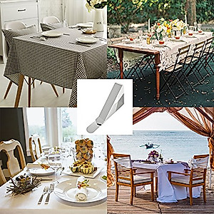 Alamic Tablecloth Clips, Picnic Table Clips, Table Cloth Cover Clamp for Picnic Tables Stainless Steel Picnic Table Cloth Holders Table Cover Clips Clamps - 12 Pack