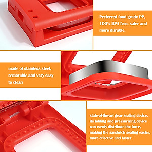 Vodolo Uncrustables Sandwich Maker,2PCS Sandwich Cutters for Kids Lunch,Crustless Breakfast Sandwich Cutter and Sealer Set Great for Children Boys Girls Lunchbox and Bento Box,Circle Square