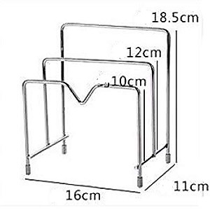 XJJZS Lid Organizer,Kitchen Dish Plate Storage Organizer and Drying Rack,Bakeware Pot Lid Rack Holder Organizer,Pantry and Cabinet Holder