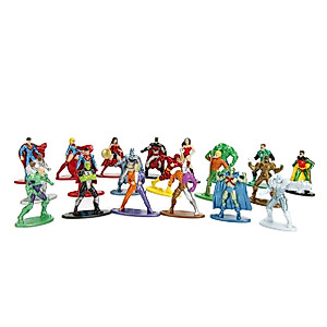 Jada Toys DC Comics 1.65" Die-cast Metal Collectible Figures 20-Pack Wave 1, Toys for Kids and Adults, Multi-Color (84409)