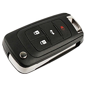 Key Fob Keyless Entry Remote Flip Shell Case & Pad fits Buick, Chevy, GMC