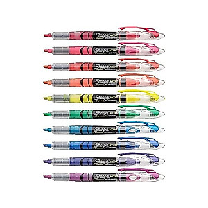 Sharpie 24415PP Accent Liquid Pen Style Highlighter Chisel Tip Assorted 10/Set