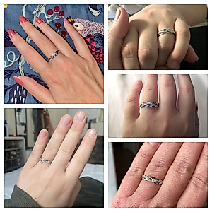 STARCHENIE Infinity Promise Celtic Knot Ring for Women 925 Sterling Silver Engagement Wedding Band Anniversary Jewelry Size7