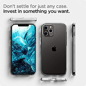 Spigen Ultra Hybrid [Anti-Yellowing PC Back] Designed for iPhone 12 Pro Max Case (2020) - Crystal Clear