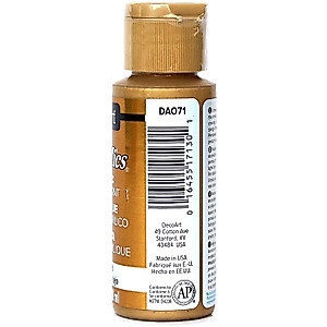 DecoArt Dazzling Metallics - 2 Ounce 4 Pack Glorious Gold Acrylic Paint Set Gold Metallic Acrylic Paint Art Supplies- Art Projects, Home Decor- E-book