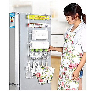 OKOKMALL US--Hot 6 Tier Kitchen Spice Rack Storage Shelf Over Fridge Cabinet Holder Organizer