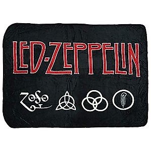 Led Zeppelin 4 Symbols Super Soft and Cuddly Fleece Plush Throw Blanket