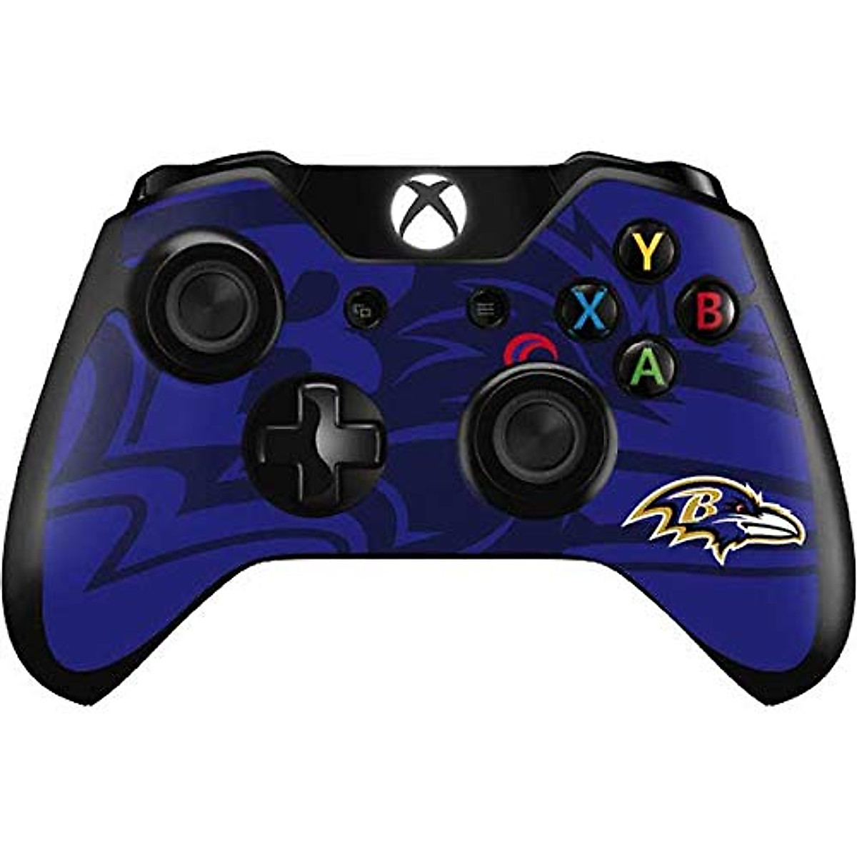Skinit Decal Gaming Skin compatible with Xbox One Controller - Officially Licensed NFL Baltimore Ravens Double Vision Design