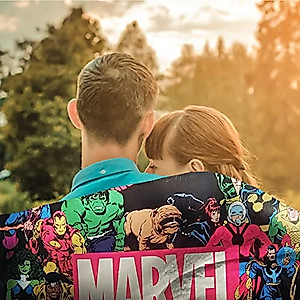 Bazillion Dreams Marvel Universe Characters Legends Fleece Softest Comfy Throw Blanket for Adults & Kids| Measures 60 x 50 Inches