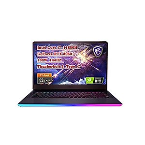 MSI GE76 Raider Gaming Laptop Intel Core i7-11800H, GeForce RTX 3060, 17.3" FHD 144HZ, 16GB RAM 1TB NVMe SSD, Wi-Fi6, Windows 10