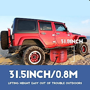 Flieeya 4-Ton Exhaust Air Jack - Portable Inflatable Car Lifting Bag for SUV, Truck & Off-Road Vehicle Recovery Emergency Tire Change Kit for Uneven Terrain