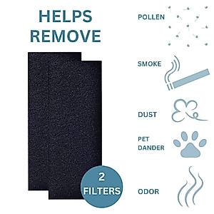 2 Pack Cut to Fit Foam Replacement Filter - 24 in x 15 in x 1/4 in Washable and Reusable for AC Window Unit, Air Purifier, Range Hood, Vent and More