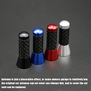 zipelo Car Short Antenna, 1.37" Carbon Fiber Short Antenna, Aluminum AM/FM Radio Signal Roof, Compatible for Most Vehicle Models, Universal Replacement Exterior Auto Accessories (Black)