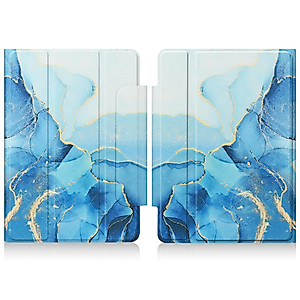 HoYiXi Universal Case for 8 inch Tablet,Protective Tablet Cover for 7 inch, Foldable Stand Folio Tablet Case for and More 7"-8" inch Tablet -Blue Marble