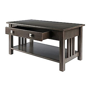 Winsome Wood Stafford Occasional Table, 18 H, Oyster Gray