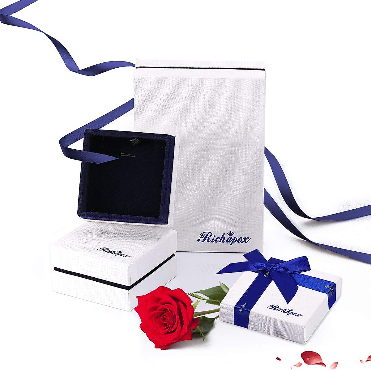 Richapex Chunky Hoop Earrings for Women 18K Gold Plated Fashion Gold Hoop Earrings Hypoallergenic Rectangle Thick Earrings with Cubic Zirconia