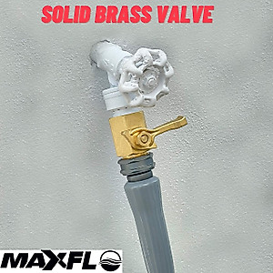 Heavy Duty Brass Hose Shut Off Valve | 2 Pack Garden Hose Connector | Water Hose Valve Shut Off | Shutoff Valve | 2 Extra Pressure Washers | Fits All Standard Hoses