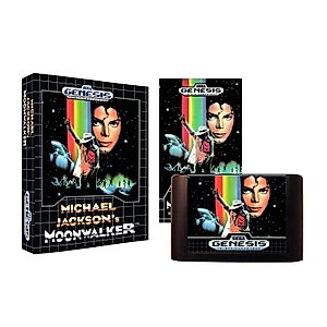 Michael Jackson’s Moonwalker (Sega Genesis / Megadrive) – Reproduction Video Game Cartridge with Clamshell Case and Manual
