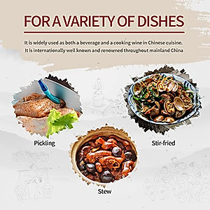 52USA Shaoxing Cooking Wine 21.64 fl oz, Chinese Asian Cooking Wine, Shao Hsing Rice Wine, Shaoxing Rice Wine, Hsing Rice Wine, Fermented Rice Wine, Homemade Asian Cooking