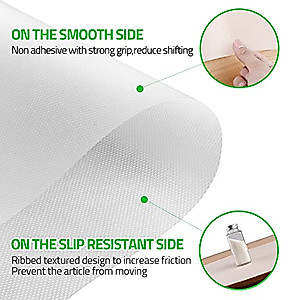 Shelf Liner,Refrigerator Liner，Non Adhesive Clear Drawer Liner,Non Slip Washable Easy to Cut Kitchen Cabinet Liner,for Shelves,Cabinet,Pantry,Storage, Desks (17.7inches*10ft, Clear-Diamond)