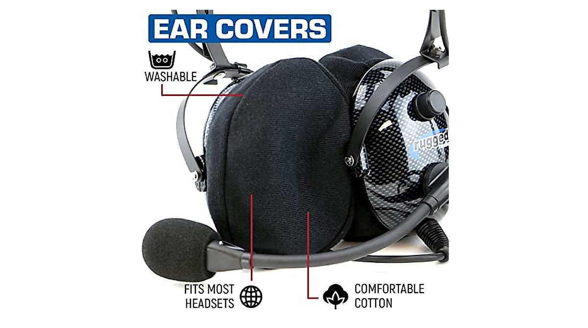 Rugged Radios Cloth Ear Covers for Headsets | Universal Fit & Comfort