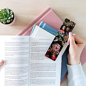 Bookmarks Ruler Metal Bookography Horror Reading Nighmare Tassels Measure Bookworm for Book Bibliophile Gift Reading Christmas Ornament Markers