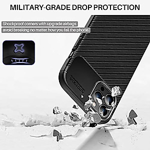 Vakoo Case Compatible with iPhone 13 Pro Case (6.1-Inch), Anti-Scratch Fingerprint Resistant Shockproof Protective Phone Case, Matte Black