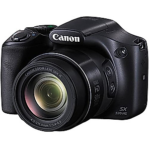 Canon PowerShot SX530 HS Wi-Fi Digital Camera with 32GB Card + Case + Flash + Battery & Charger + Tripod + Kit (Renewed)
