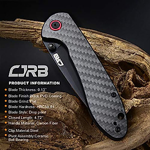 CJRB Feldspar Big Bundled with Small Black Great EDC Knife Companion