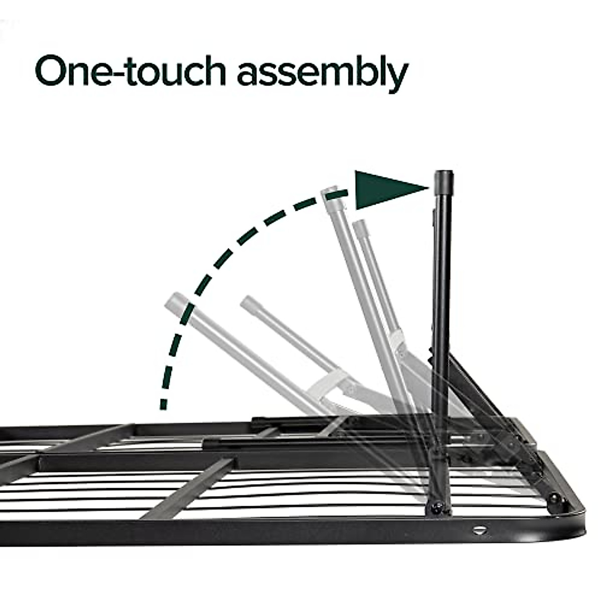 ZINUS SmartBase Mattress Foundation with Headboard / 14 Inch Metal Platform Bed Frame / No Box Spring Needed / Sturdy Steel Frame / Adjustable Headboard Height, Queen