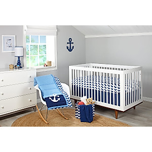 Little Love by NoJo Separates Collection Solid Crib Skirt, Navy