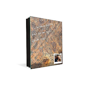 Concept Crystal 50 Keys Cabinet with Decorative Front Panel and Glass White Board KN04 Rusted Textures Series