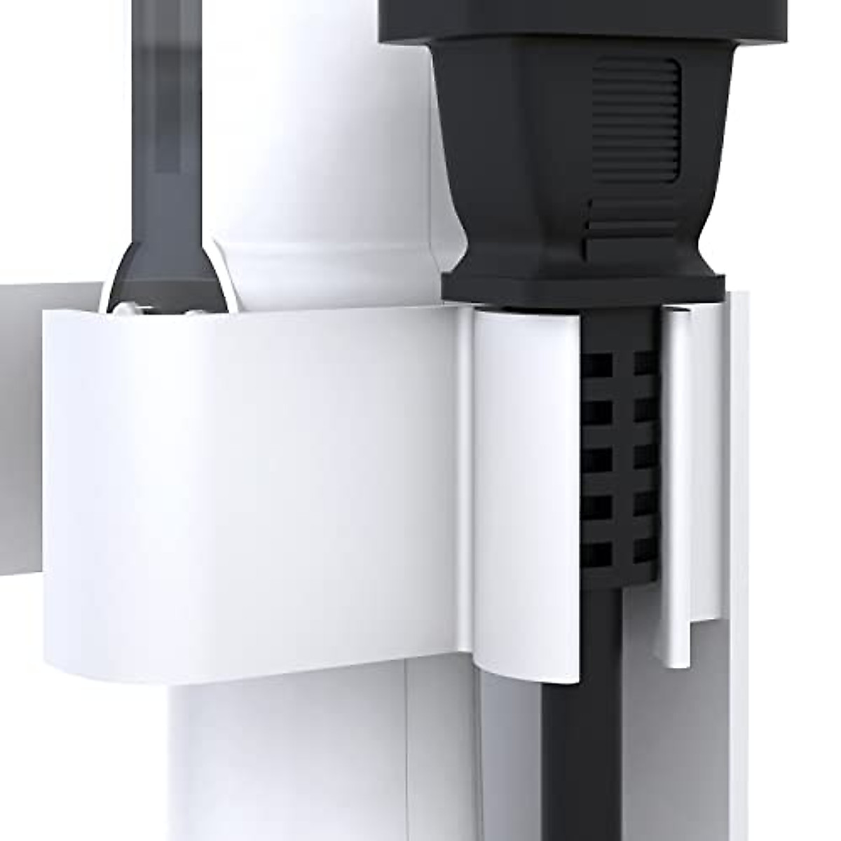 DODAMOUR 2 Pack Wall Mount Curling Iron Holder, Hair Curler Storage Organizer Stand, Hairdressing Hanging Rack for Flat Irons, Curling Wands, Hair Straighteners, Combs (White)