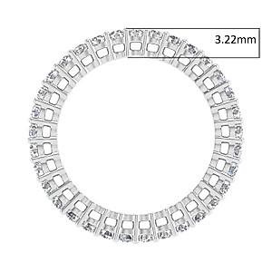 0.90 Carat Diamond Eternity Wedding Band in 14K White Gold (Ring Size 5)