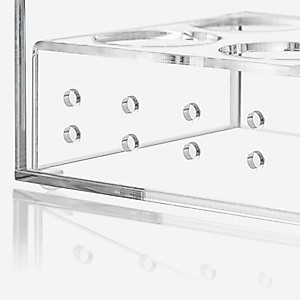 HBlife Acrylic Clear Beauty Blender Holder, 4 Hole Makeup Sponge Holder with Dustproof Lid