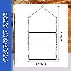 Dunzy Blanket Rack 24.02 x 44.88 Inch Saddle Rack Long Saddle Stand Stall Blanket Bar Horse Trailer Organizer for Western Saddle Blankets Horse Blankets Pads Towels Storage Supplies, Black