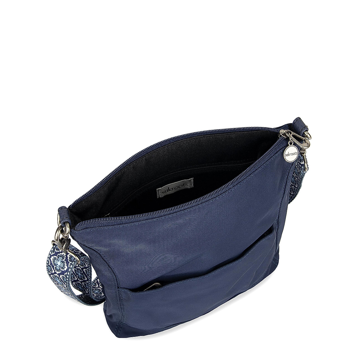 The Sak Lucia Crossbody in Eco Twill, Convertible Purse with Adjustable Strap, Dark Blue