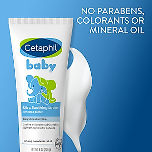Cetaphil Baby Ultra Soothing Lotion with Shea Butter, Moisturize and Soothe Dry Skin,8 oz