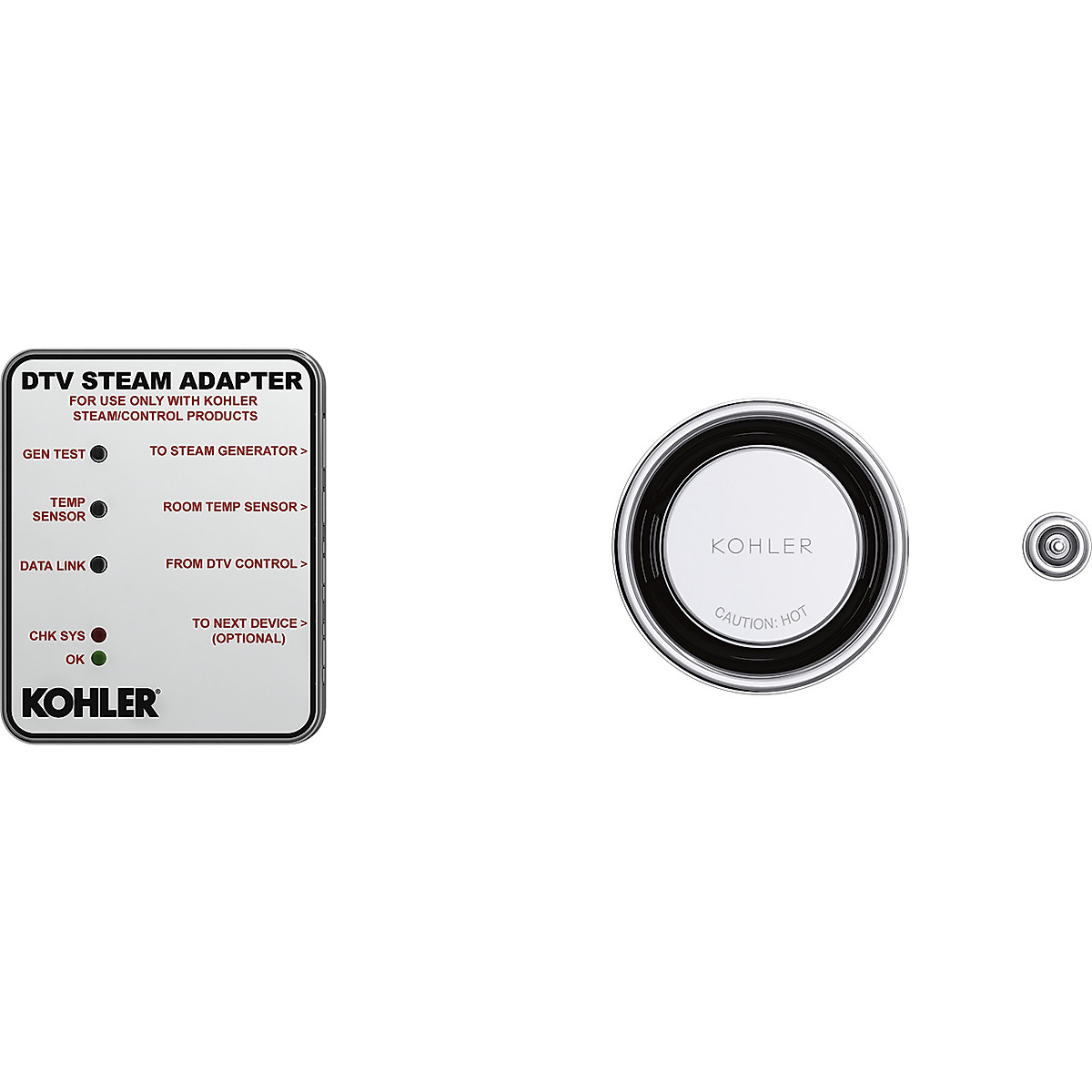 KOHLER K-5548-K1-CP 5548-K1-CP DTV+ STEAM ADAPTER KIT, SINGLE, Polished Chrome