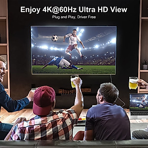 fairikabe USB C to HDMI Cable 4K@60Hz, 6.6FT USB Type C to HDMI Adapter Cable Thunderbolt 3 Compatible, for MacBook Pro/Air, iPad Pro 2020/2021, iPad Air 4,iMac, Surface Pro, Dell XPS